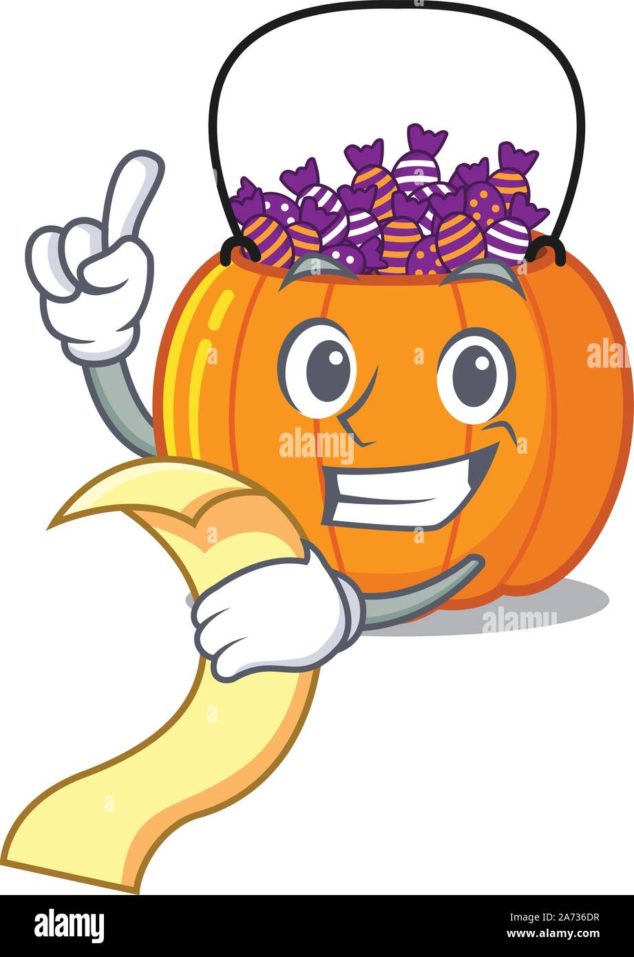 With menu candy bucket on with the character Stock Vector Image & Art ...
