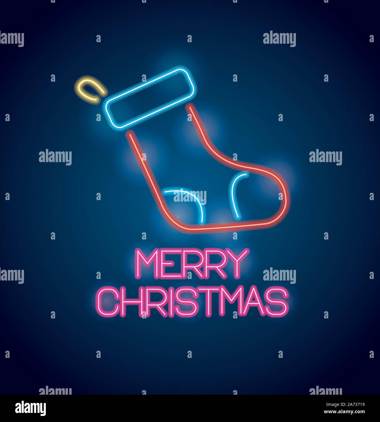 Winter lights neon sign Stock Vector Images - Alamy