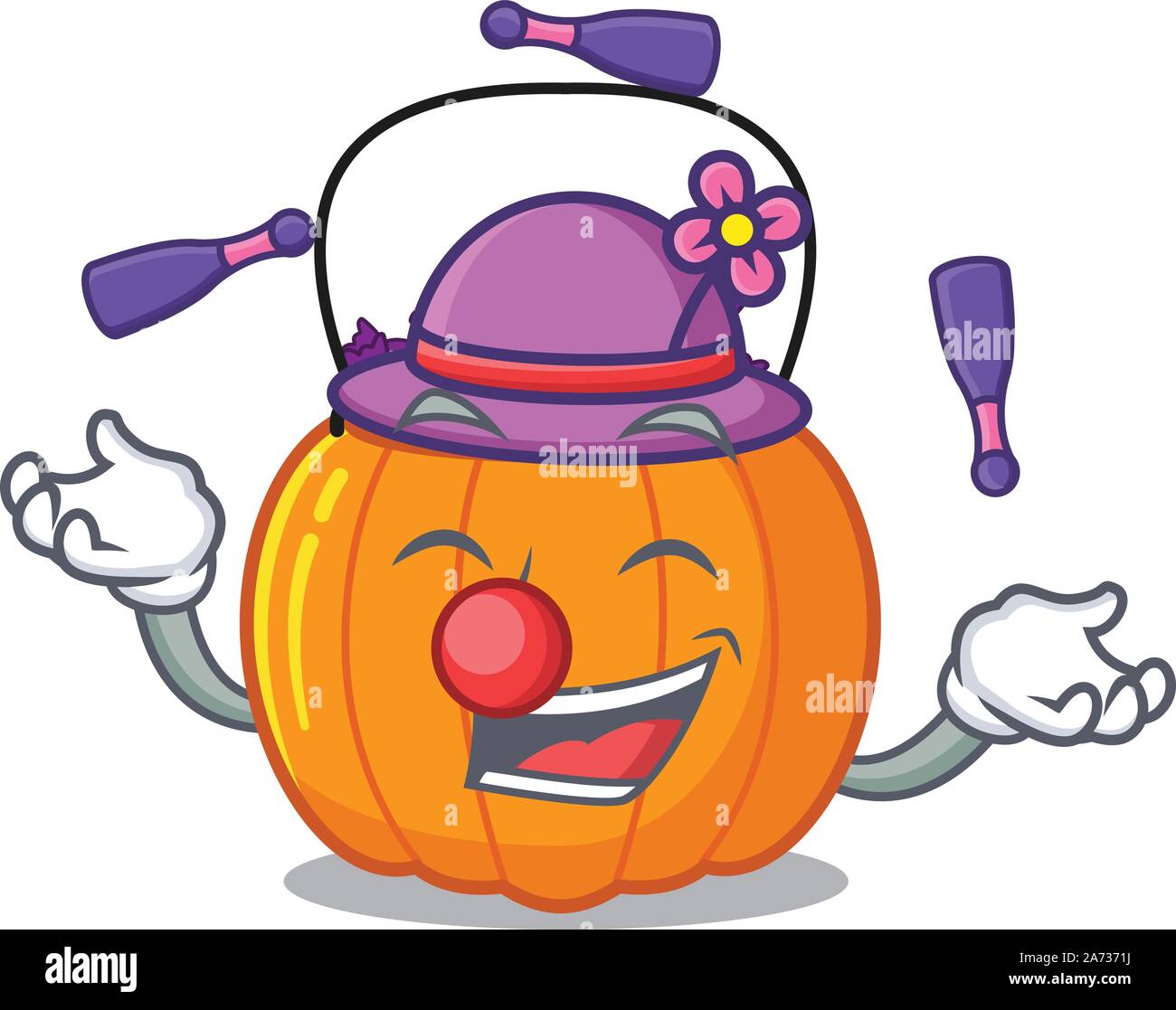 Juggling candy bucket in the cartoon refrigerator Stock Vector Image ...