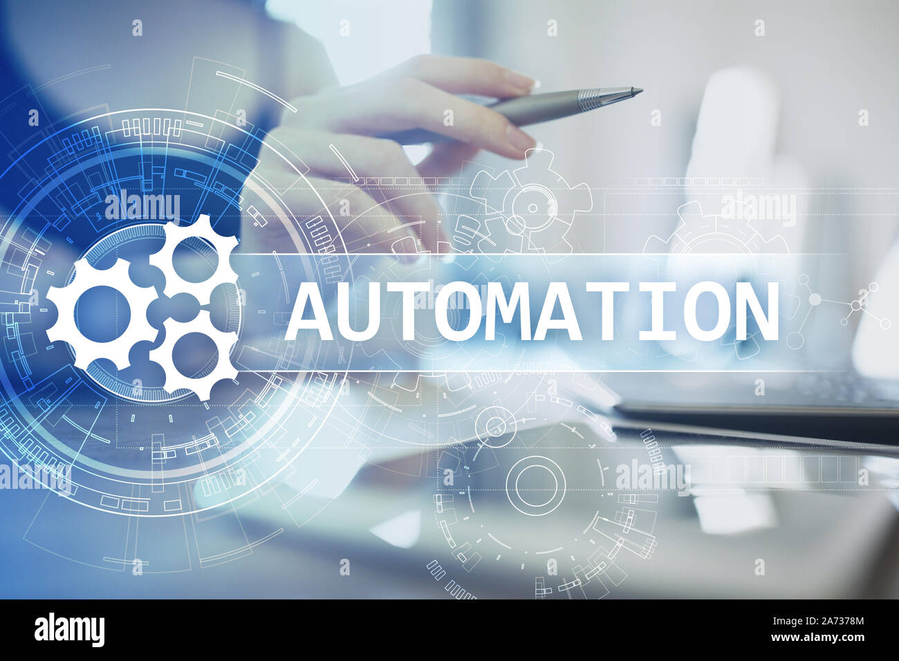 Business and manufacturing process Automation, smart industry ...