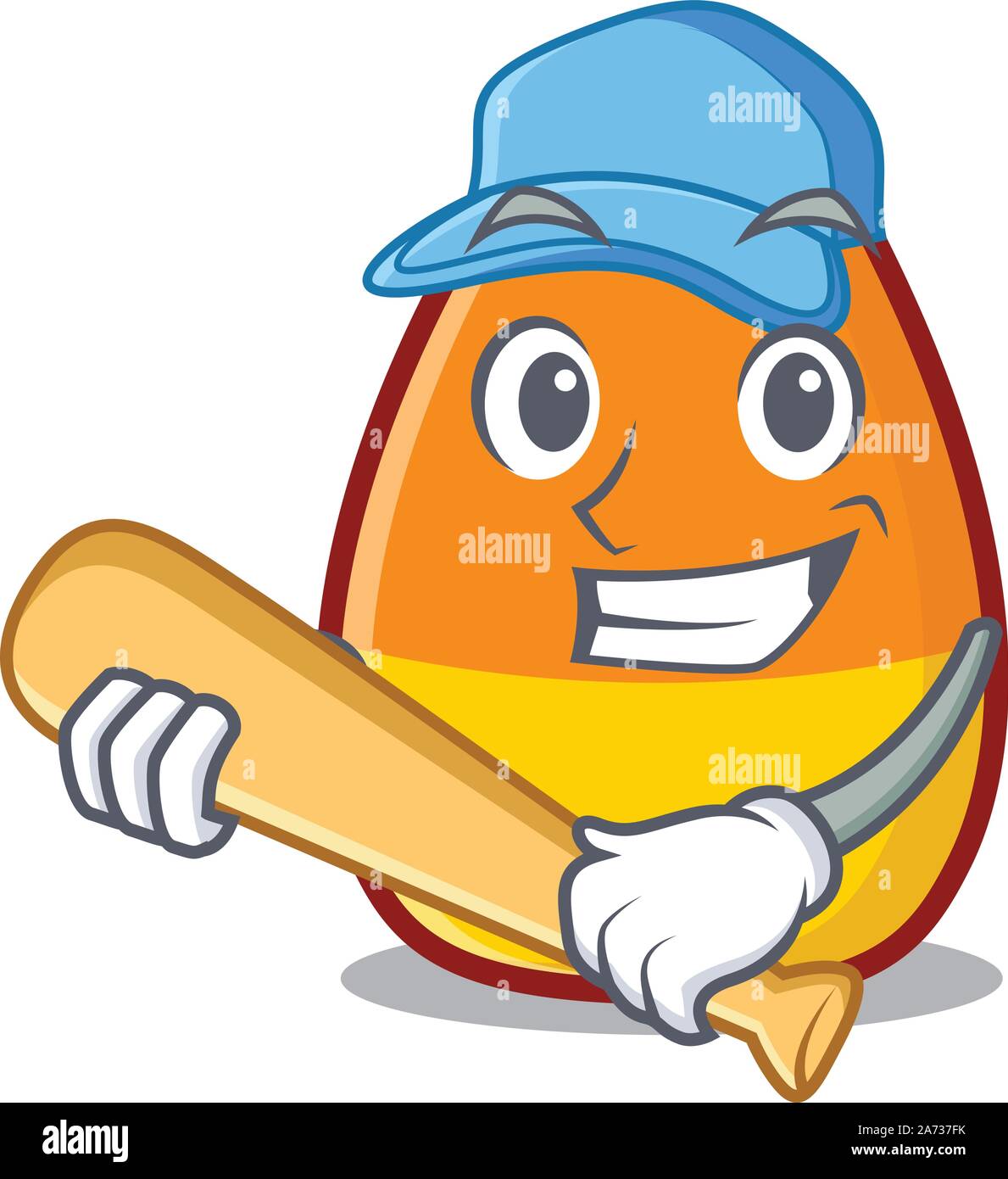 Playing baseball candy corn isolated with the cartoon Stock Vector ...