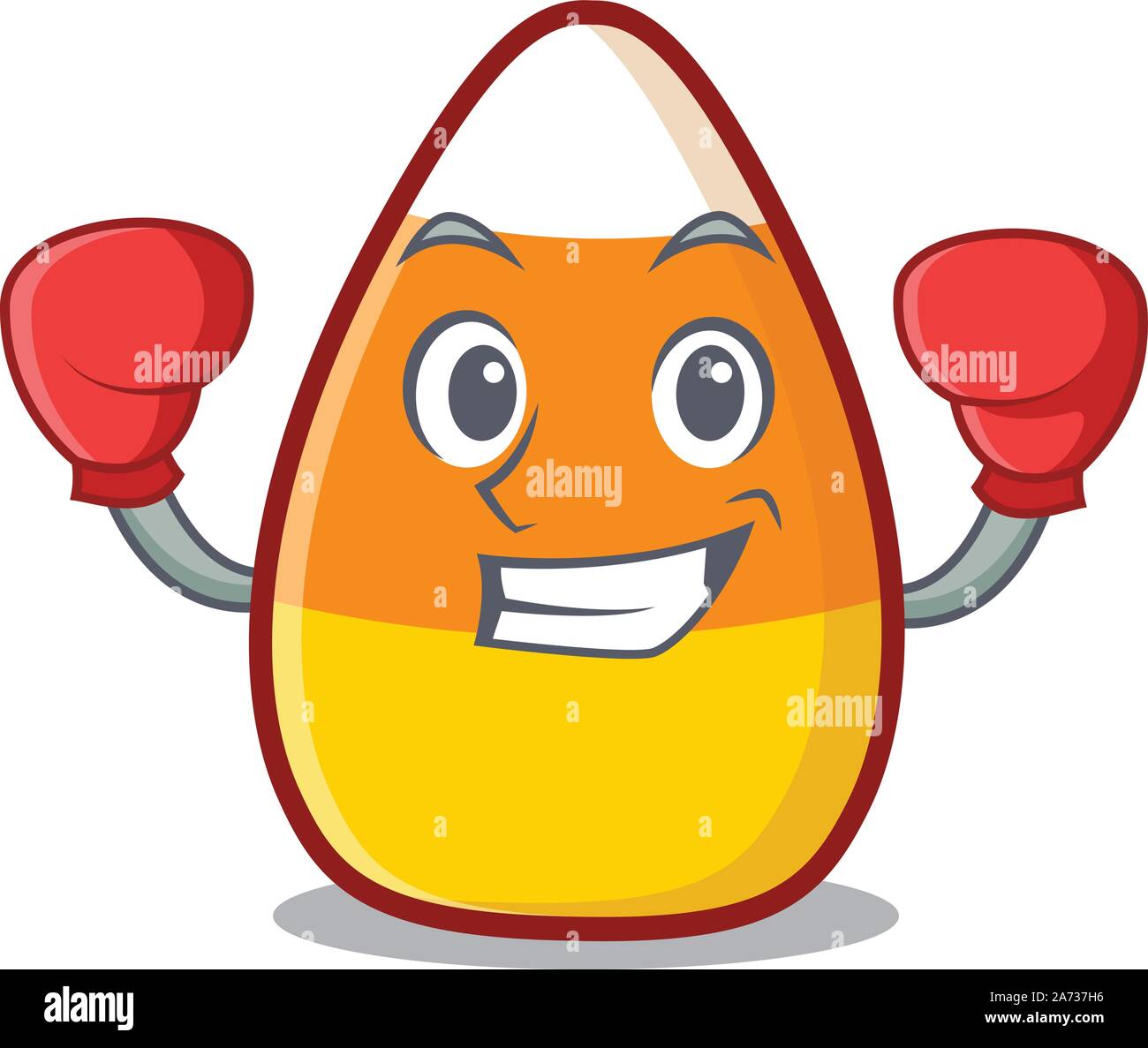 Boxing candy corn isolated with the cartoon Stock Vector Image & Art ...