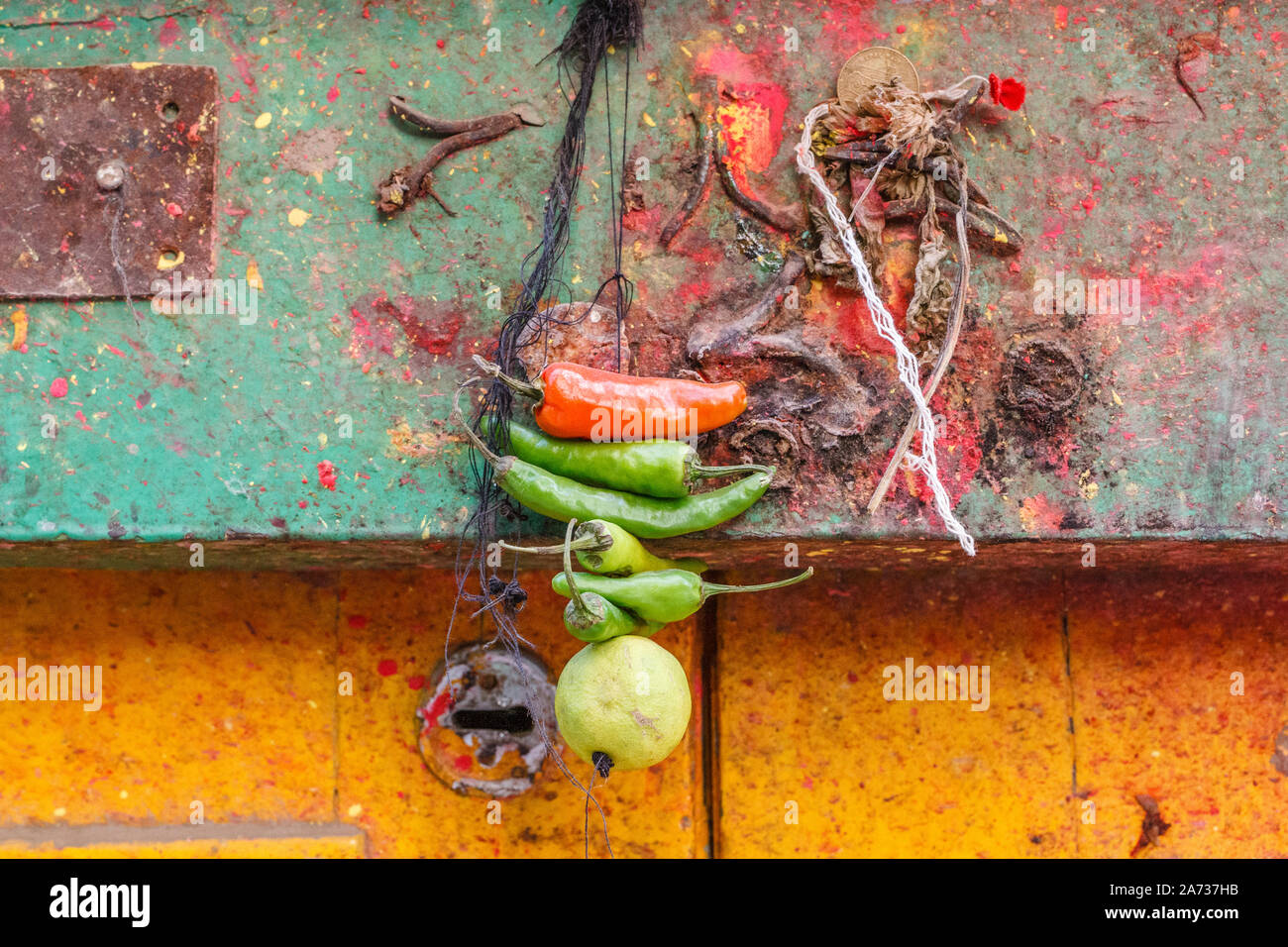 Nazar battu - traditional Nepalese amulet, made of chilly peppers and ...