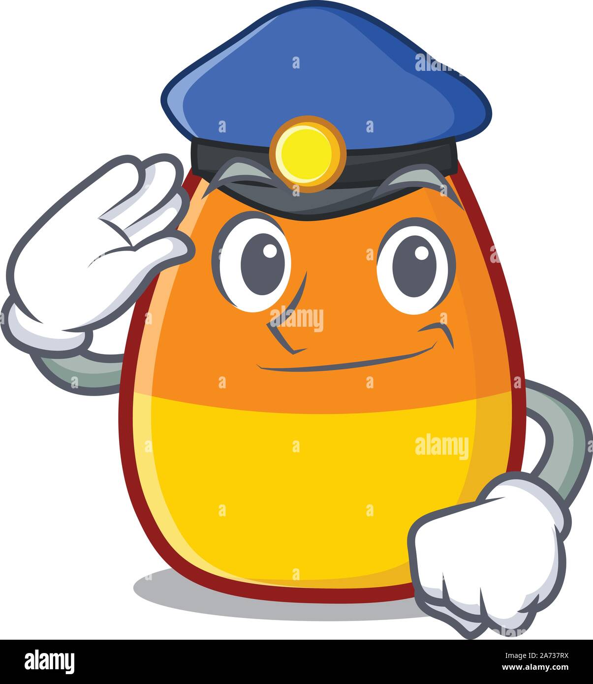 Police candy corn isolated with the cartoon Stock Vector Image & Art ...