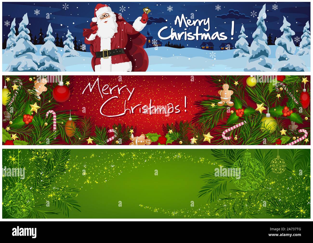 Collection of Three Christmas Banners Stock Vector Image & Art - Alamy