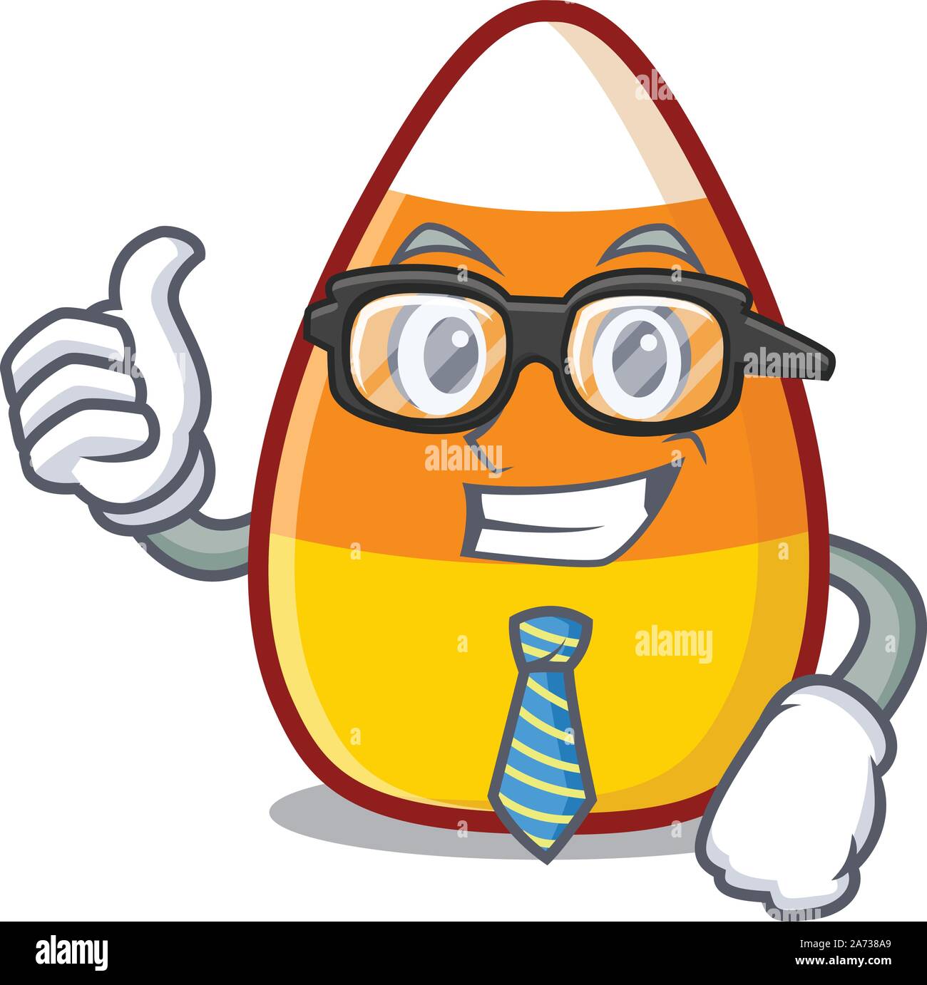 Businessman candy corn cartoon with character shape Stock Vector Image ...