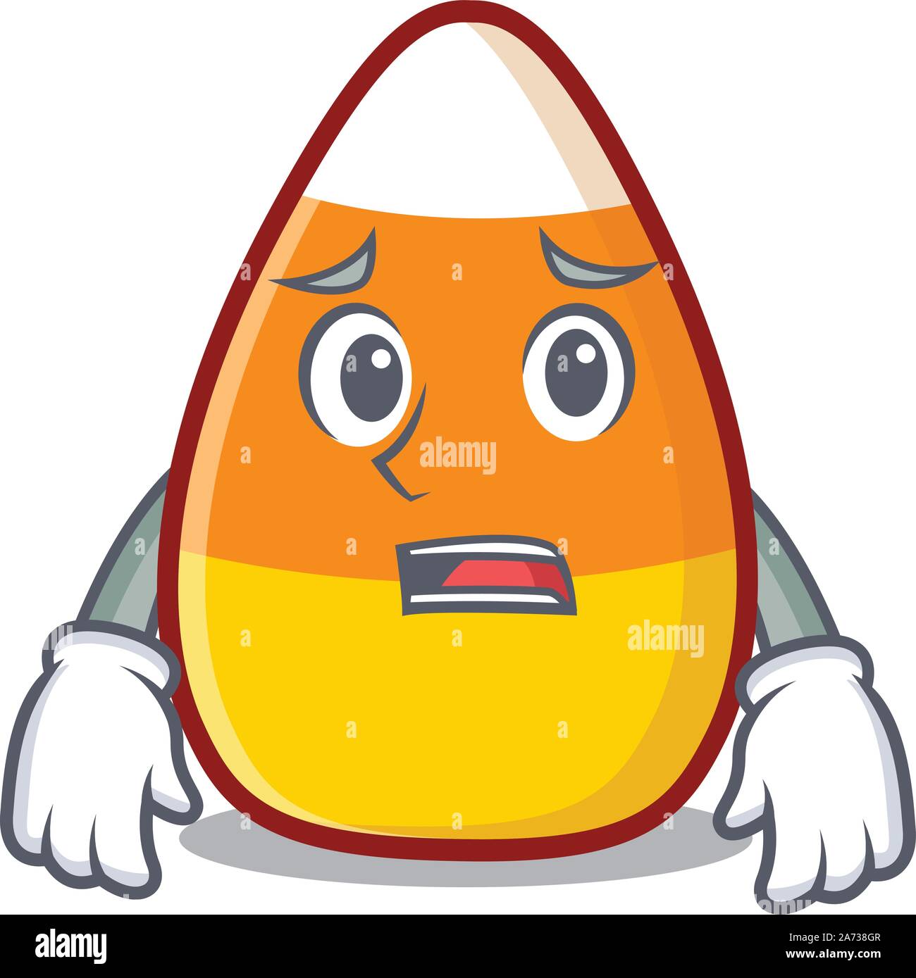 Afraid candy corn in a mascot jar Stock Vector Image & Art - Alamy