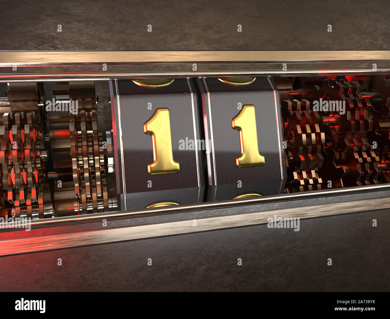 3d number 11 eleven hi-res stock photography and images - Alamy