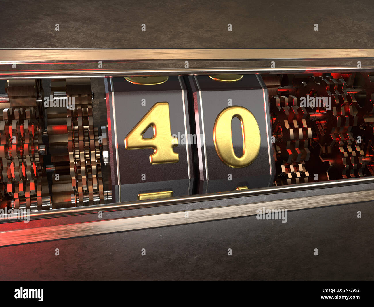 3d number 40 hi-res stock photography and images - Alamy
