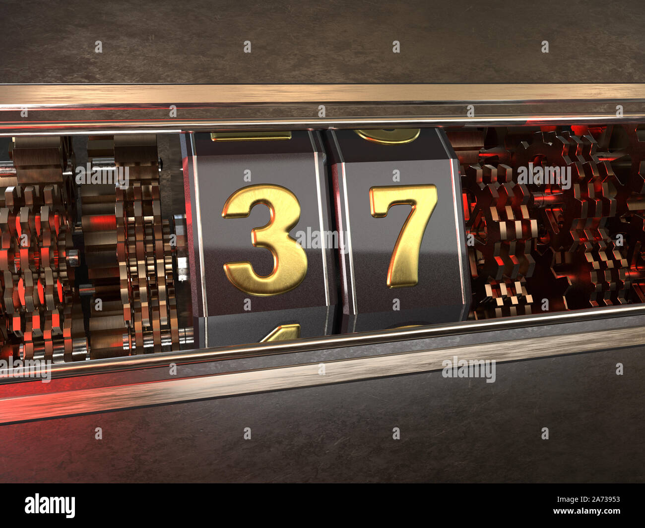 3d number 37 hi-res stock photography and images - Alamy