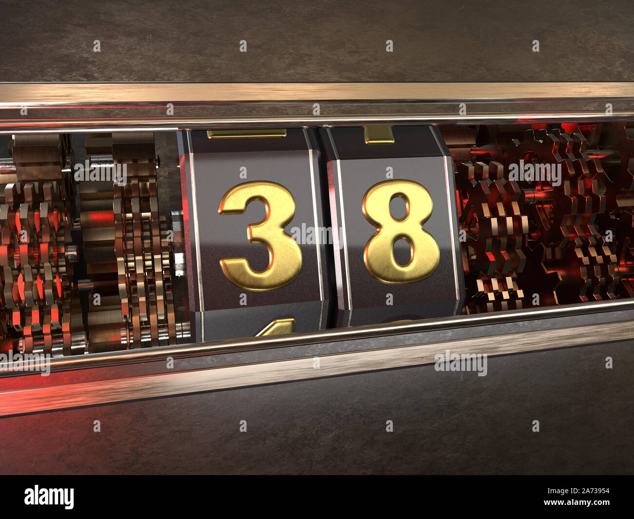 3d number 38 hi-res stock photography and images - Alamy
