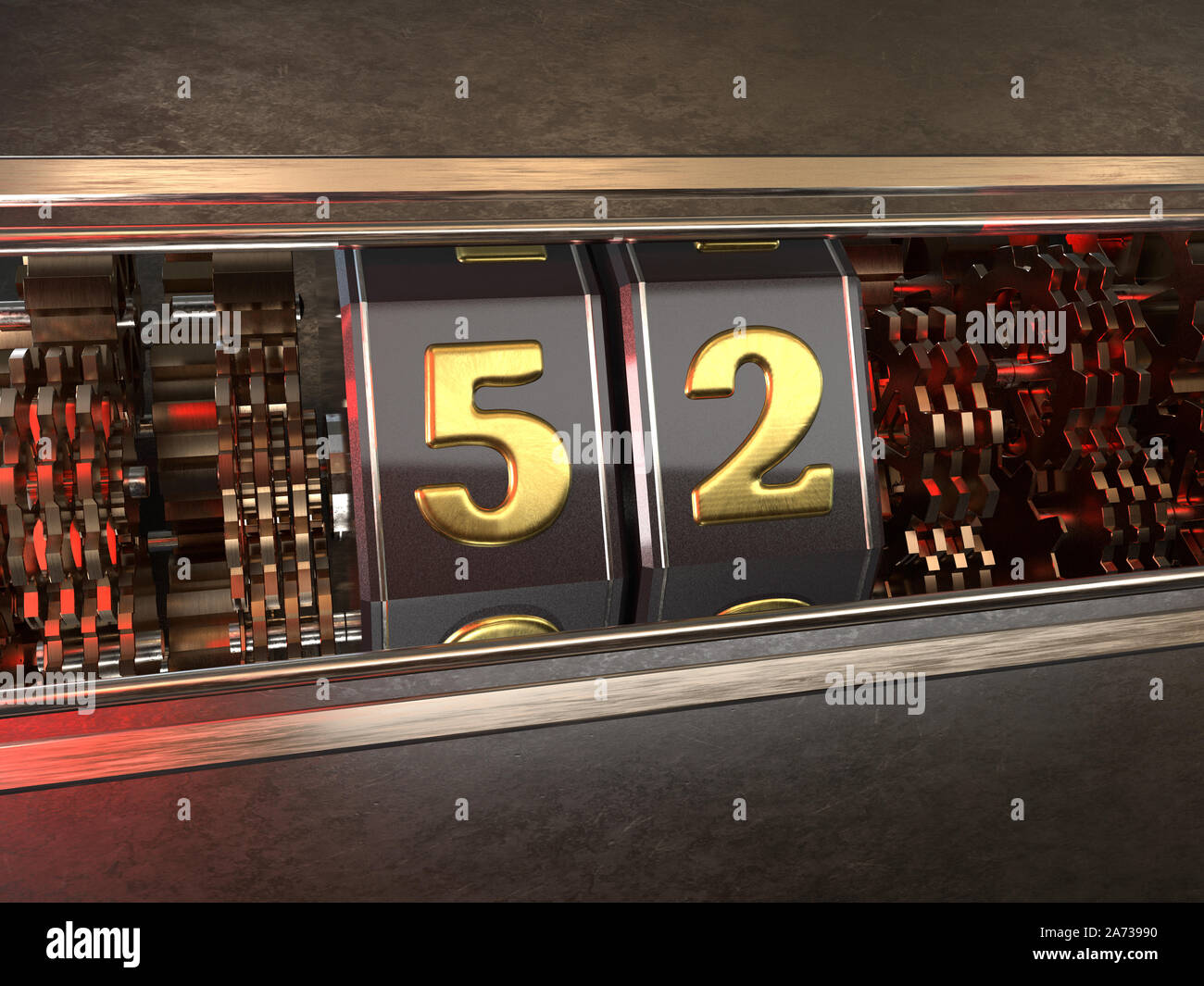 3d number 52 hi-res stock photography and images - Alamy
