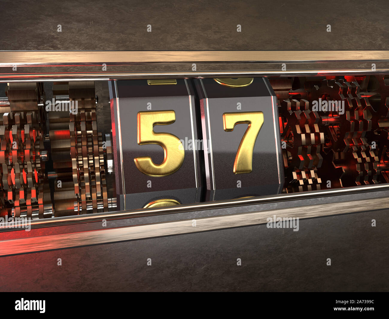 3d number 57 hi-res stock photography and images - Alamy