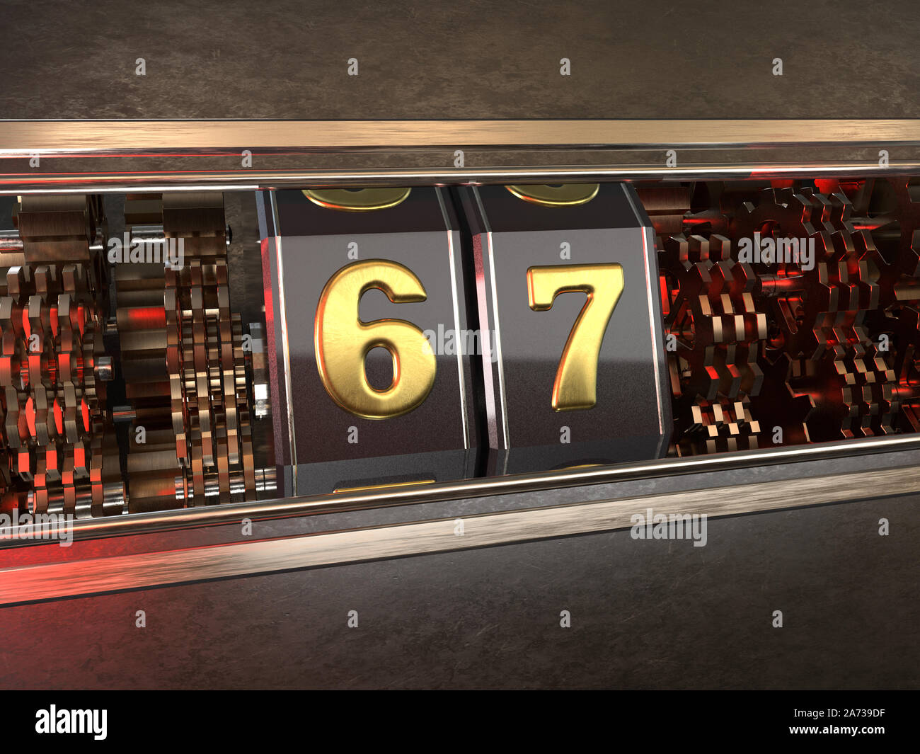 3d number 67 hi-res stock photography and images - Alamy