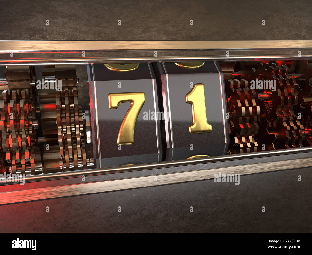 3d number 71 hi-res stock photography and images - Alamy