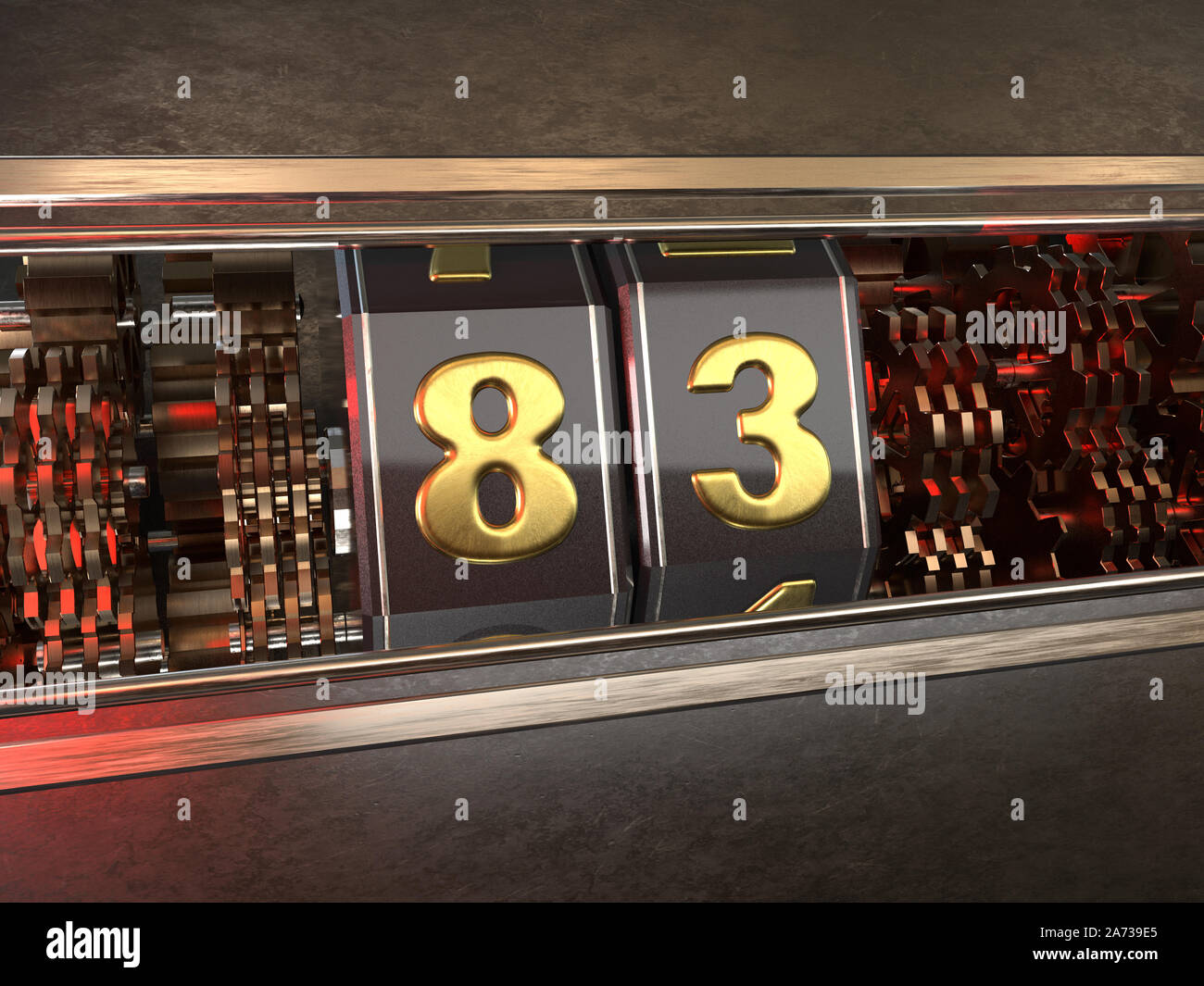 3d number 83 hi-res stock photography and images - Alamy