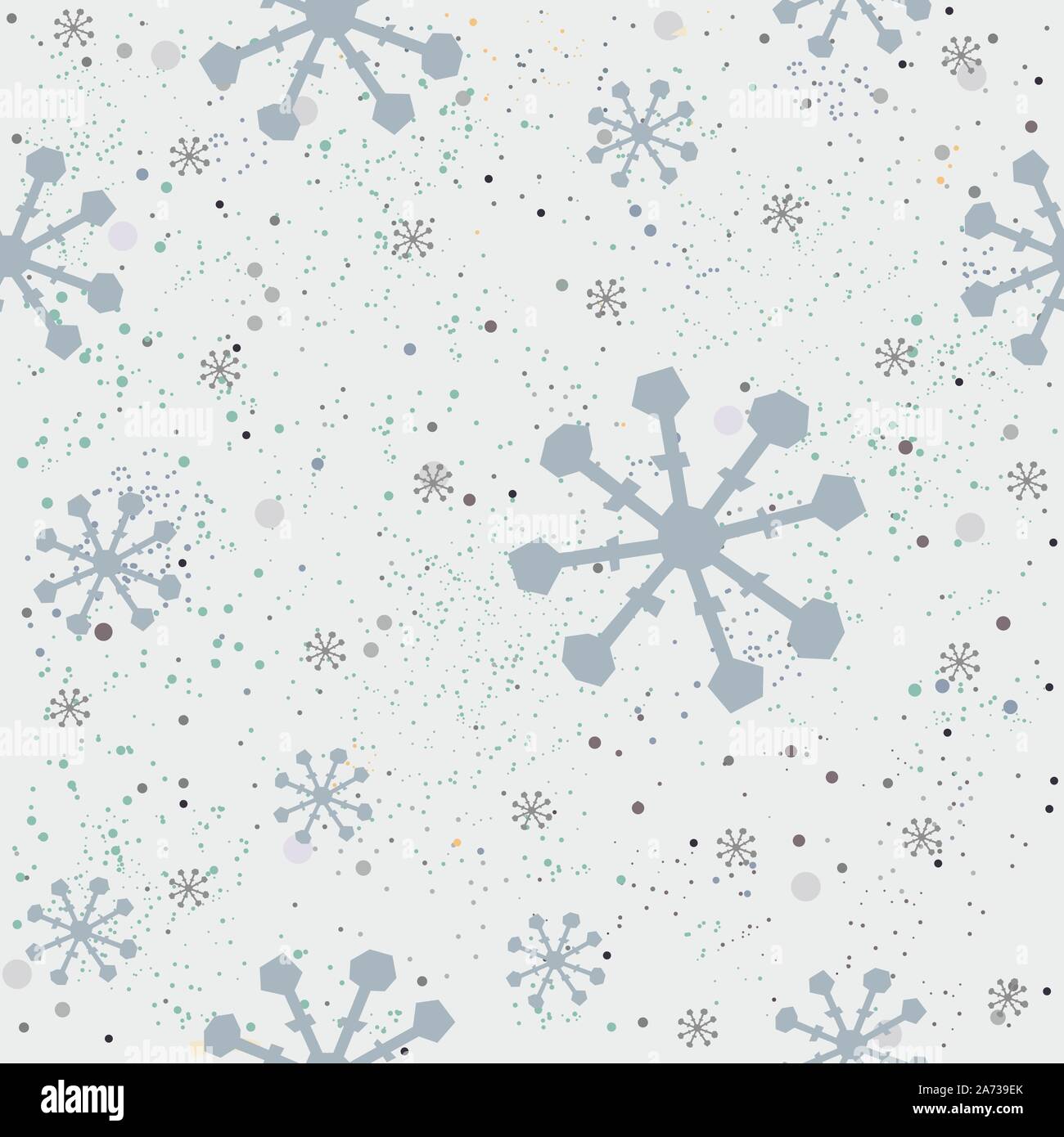 Cute Winter Seamless Pattern with Snowflakes. Vector Illustration Stock ...
