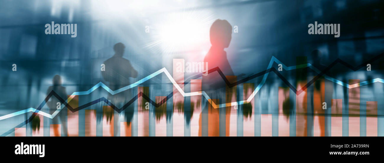 Orange trading charts. Stock exchange concept Stock Photo - Alamy