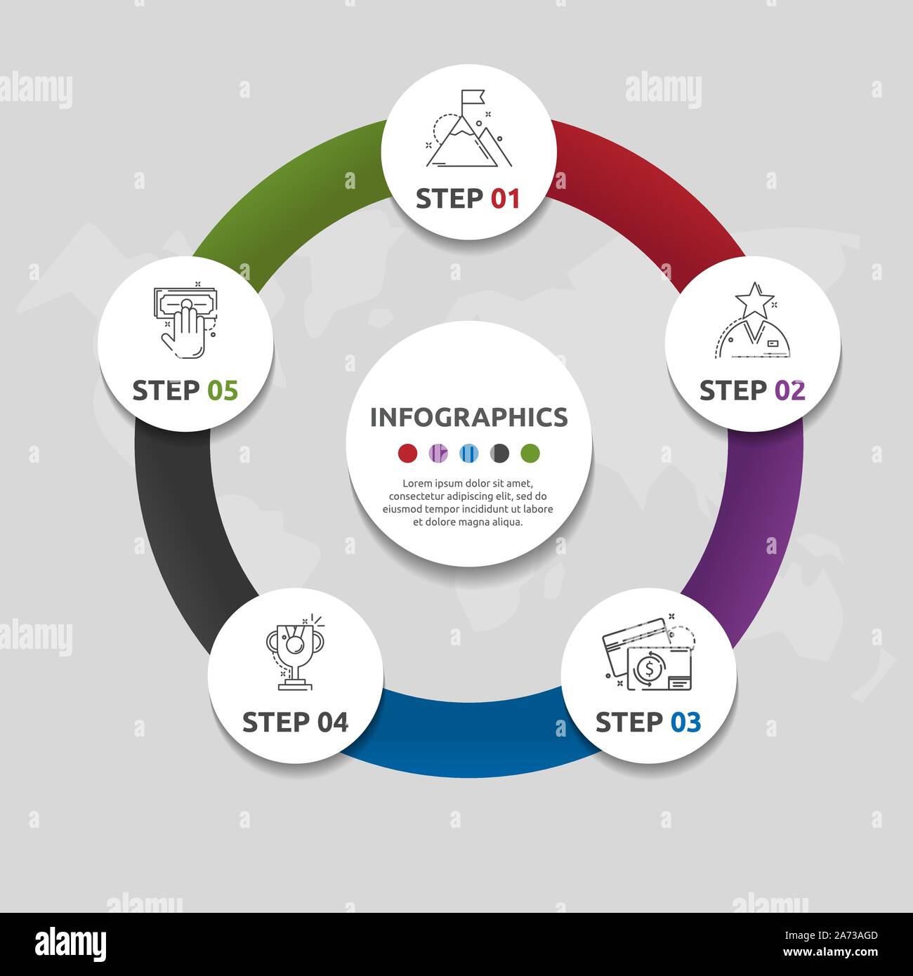 5 circles hi-res stock photography and images - Alamy