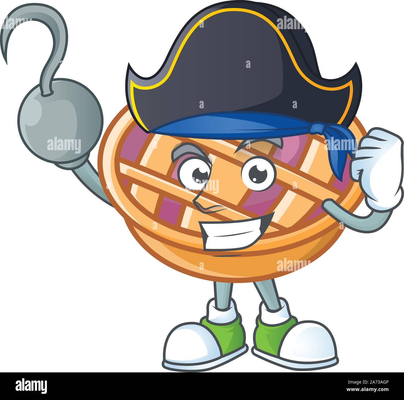 Pirate sweet purple pie thanksgiving with baked Stock Vector Image ...