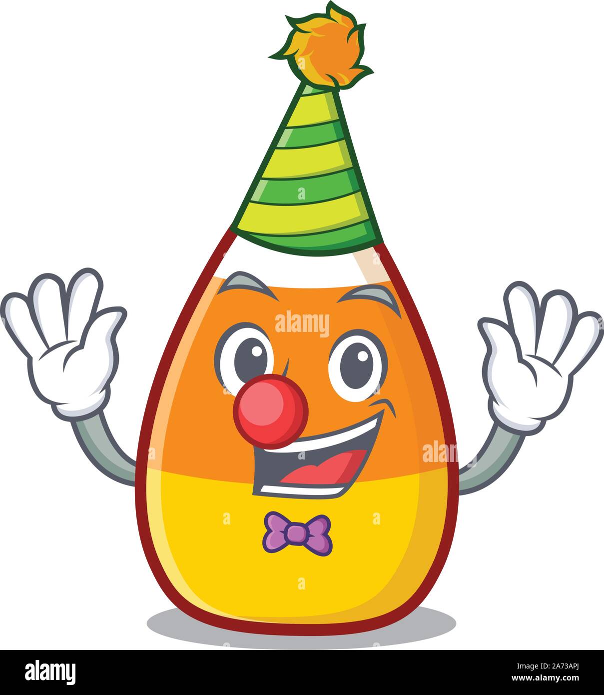 Clown candy corn placed on character plate Stock Vector Image & Art - Alamy