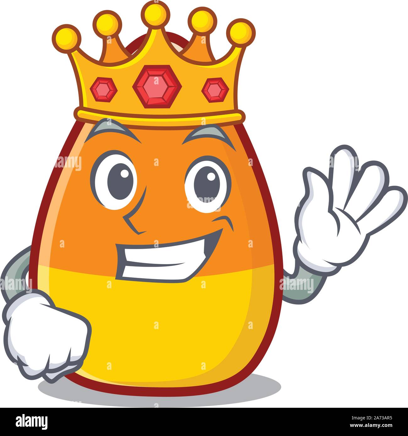 King candy corn placed on character plate Stock Vector Image & Art - Alamy