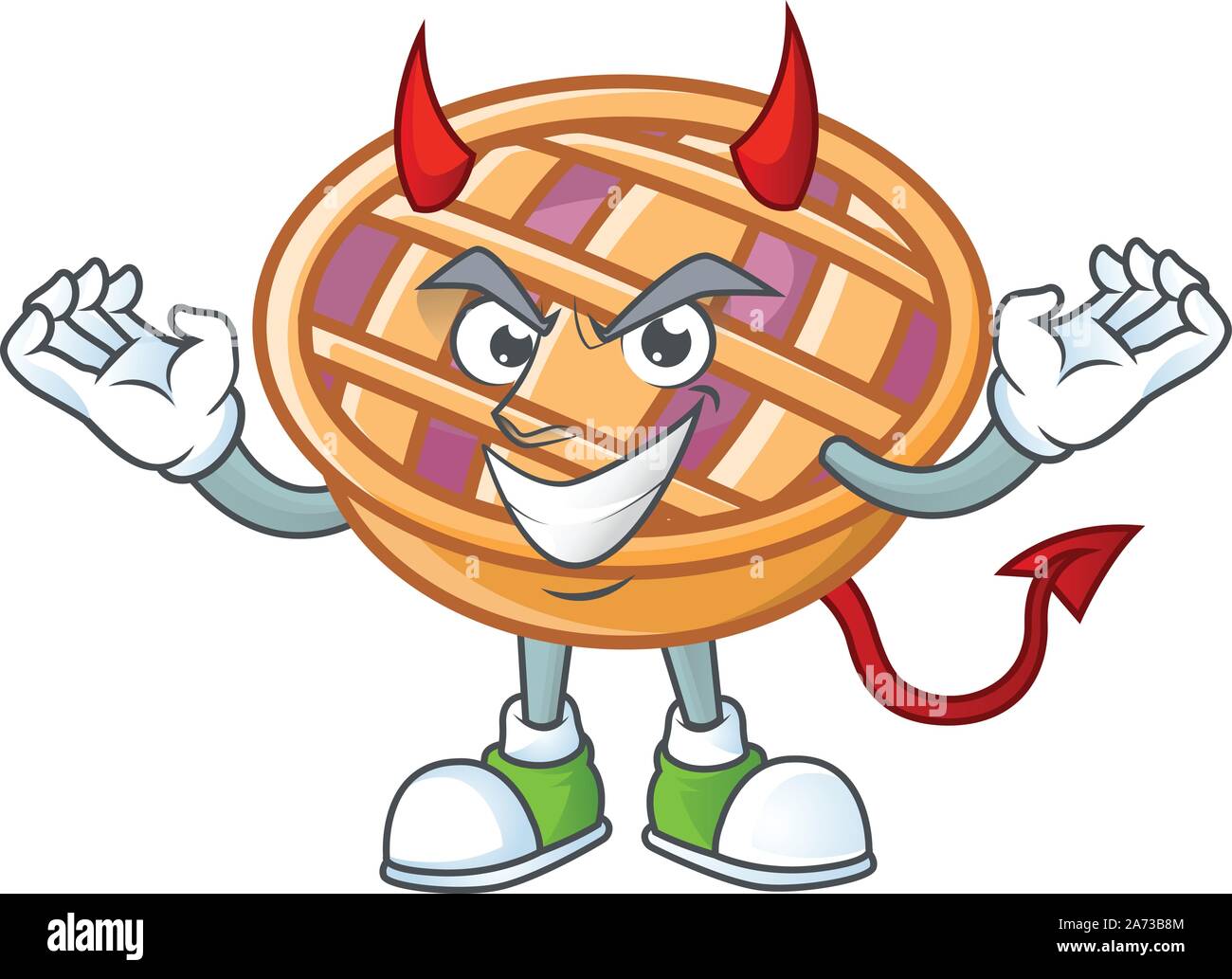 Devil purple pie thanksgiving on white background Stock Vector Image ...