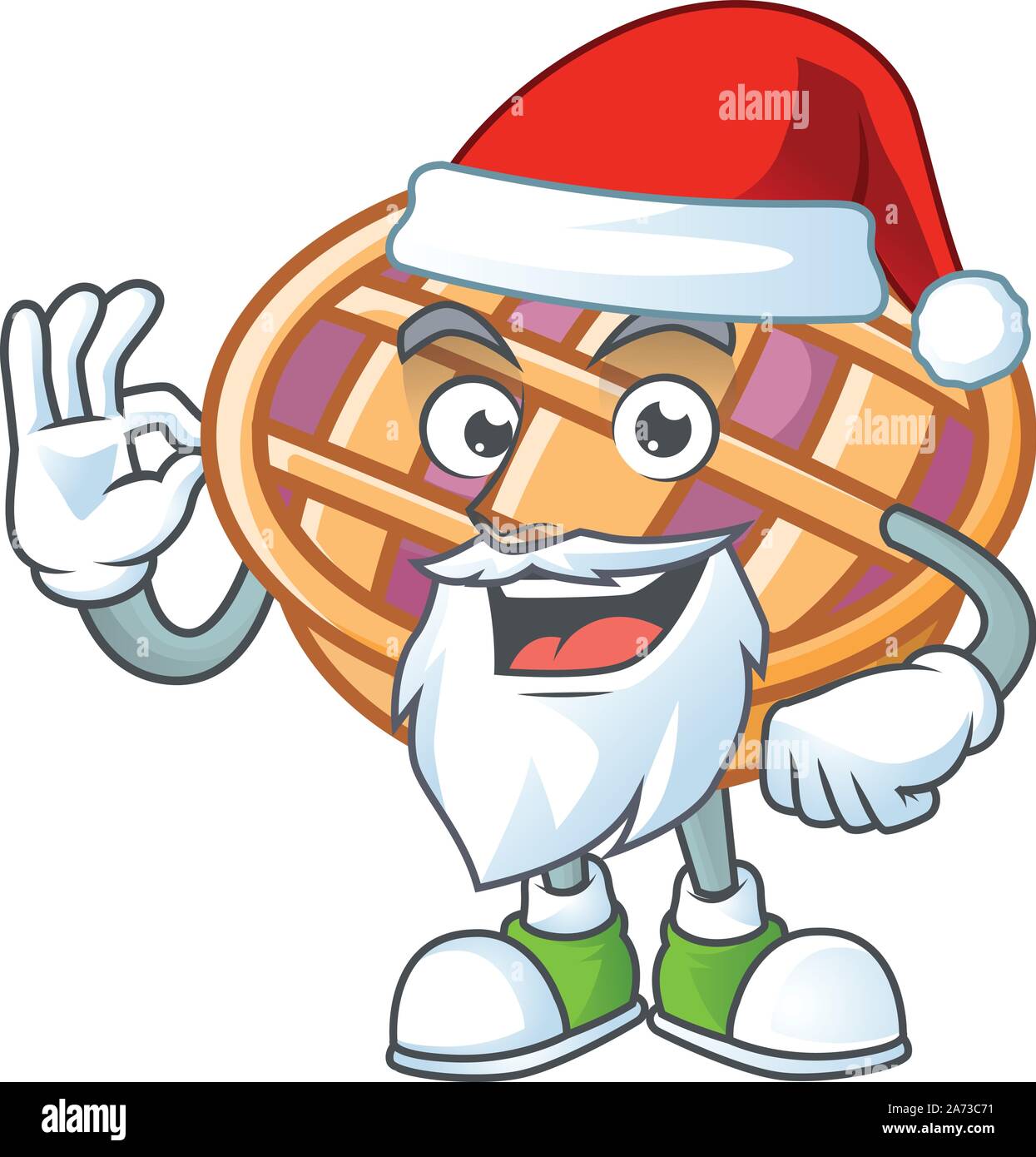 Santa fresh purple pie thanksgiving with nutrition Stock Vector Image ...