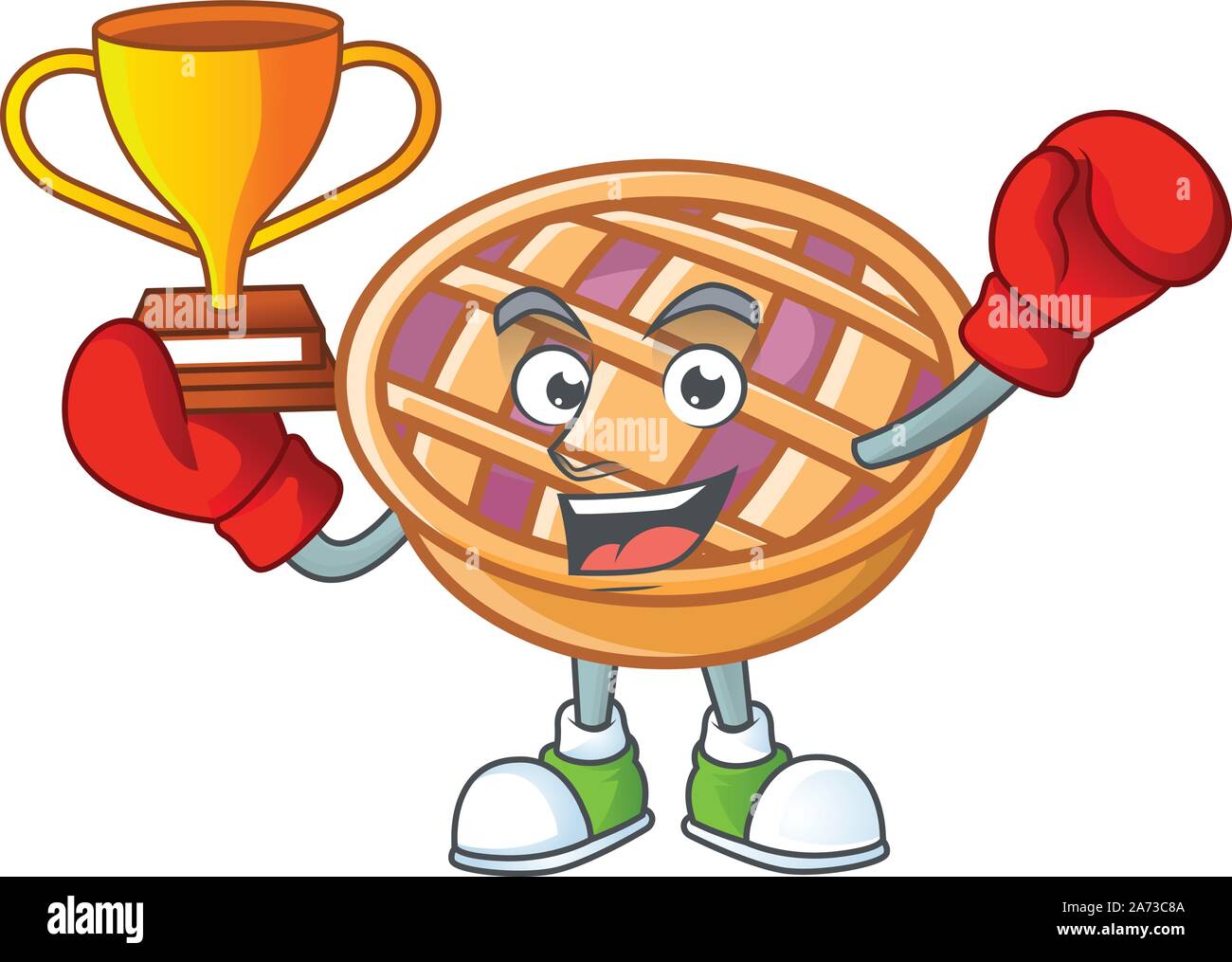 Boxing winner fresh purple pie thanksgiving with nutrition Stock Vector ...
