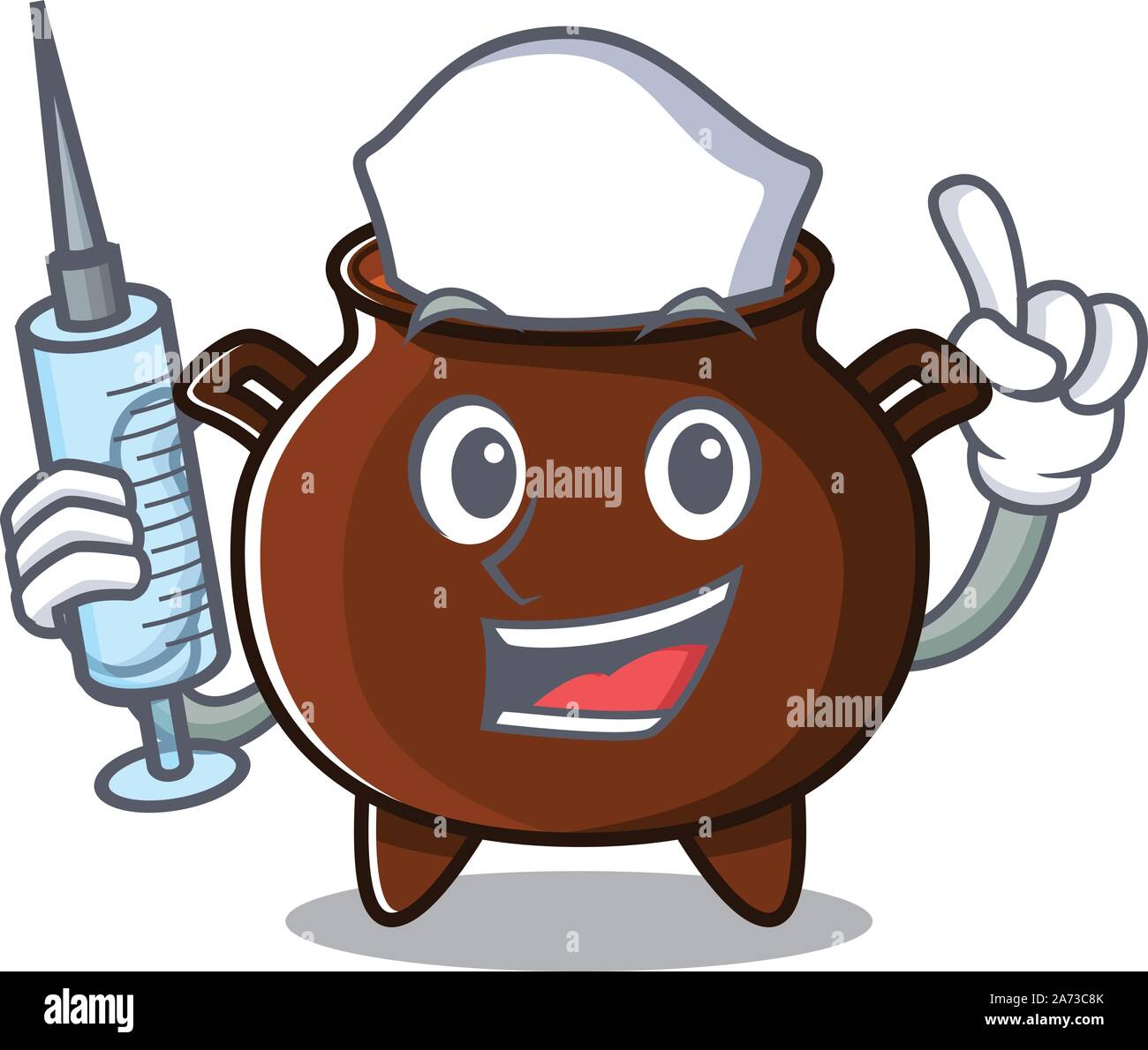 Nurse cauldron with in the mascot shape Stock Vector Image & Art - Alamy