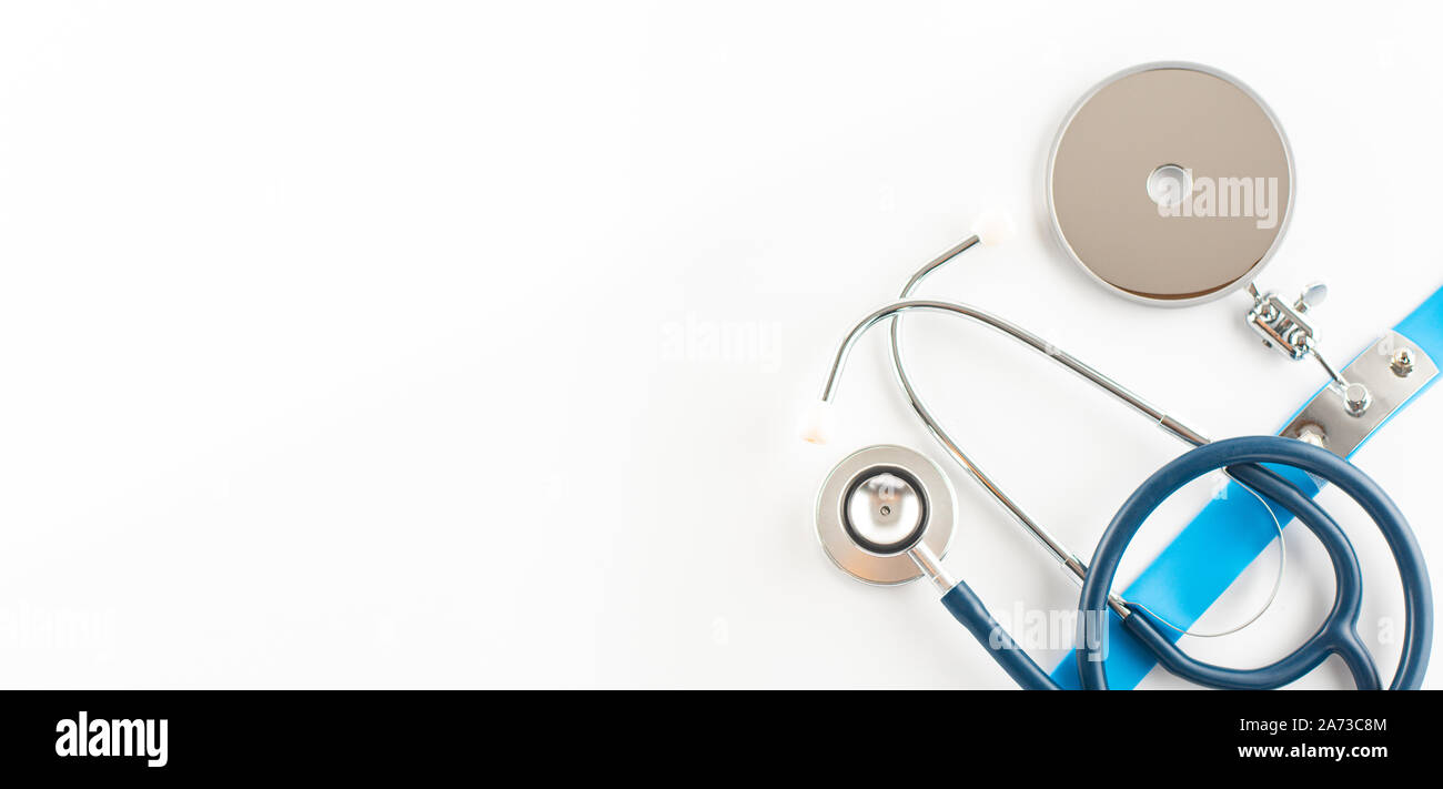 Stethoscope and tool for examination ear nose and throat [ENT] Stock ...