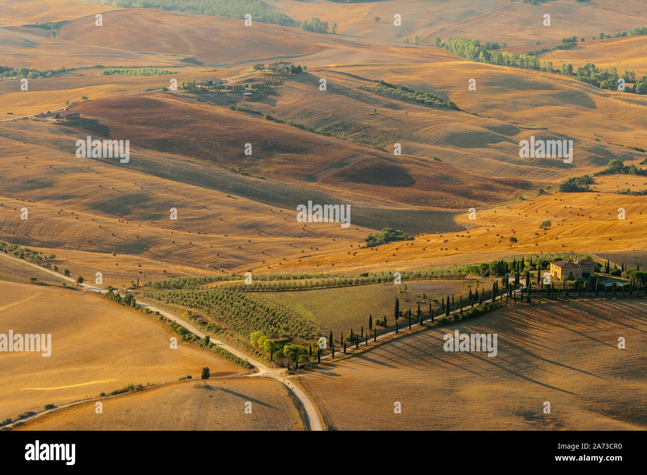 Aerial view rural tuscan landscape hi-res stock photography and images ...