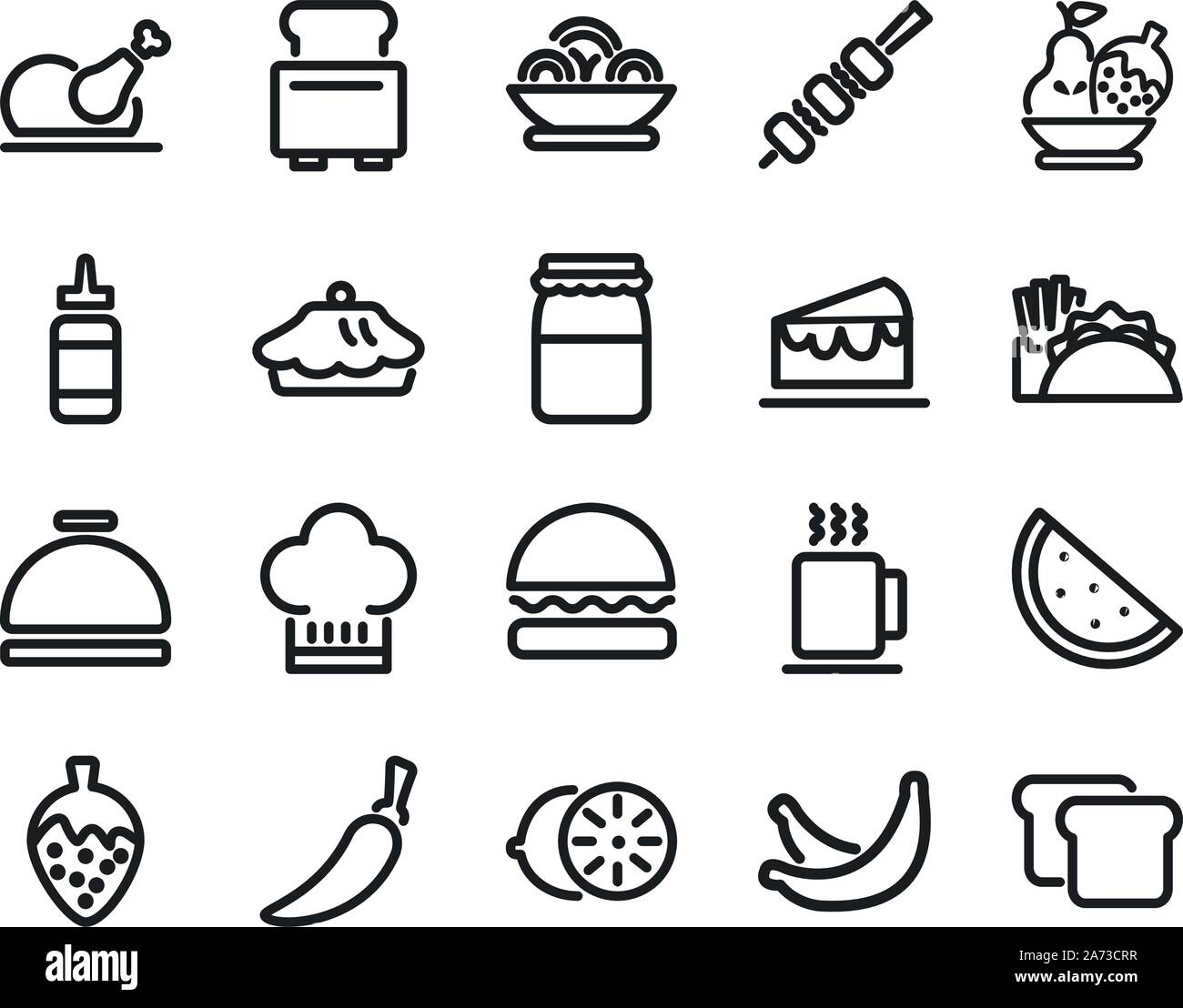 icon set pack design, food drinks eat restaurant menu dinner lunch ...