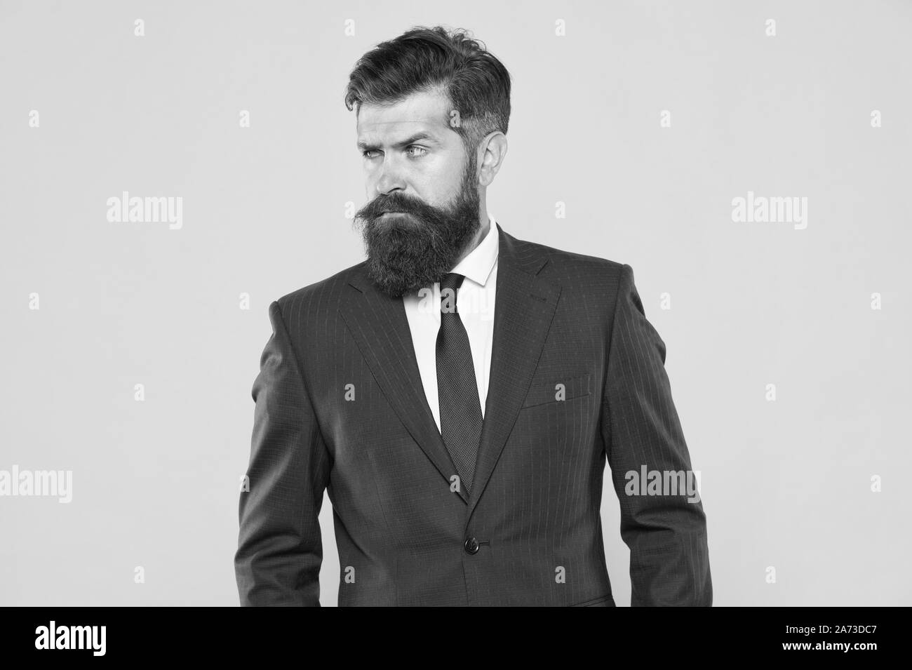 Businessman concept. Confident businessman handsome bearded man in ...