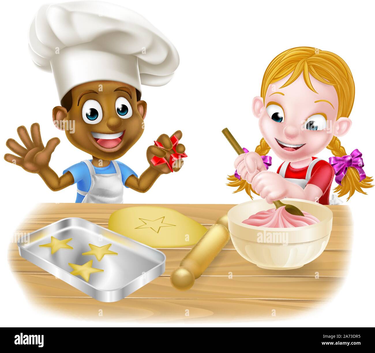 Cartoon Child Chefs Stock Vector Image & Art - Alamy