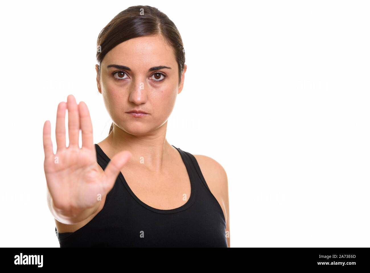 Woman angry gesture hi-res stock photography and images - Alamy