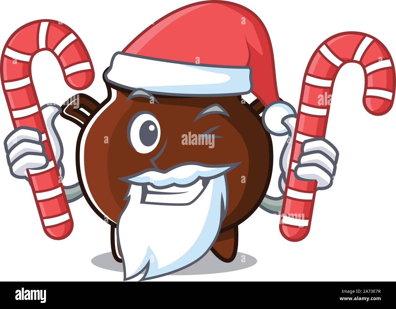 Santa with candy miniature cauldron in the a cartoon Stock Vector Image ...