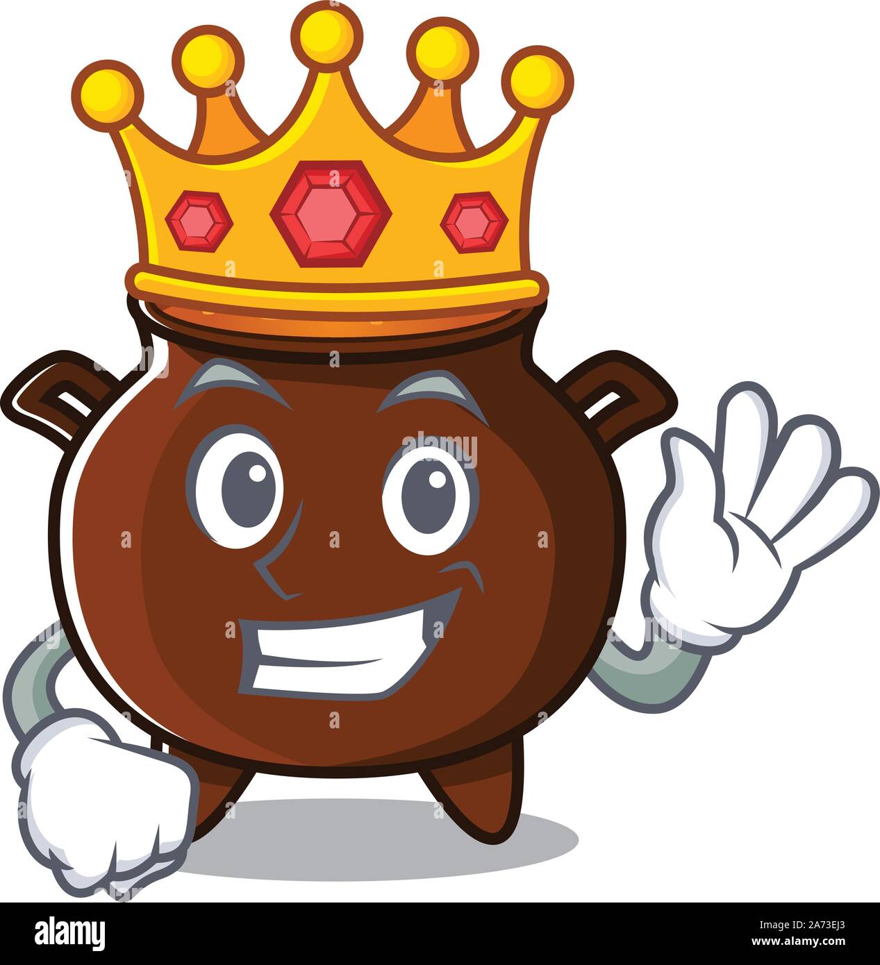 King cartoon in crown holding hi-res stock photography and images - Alamy