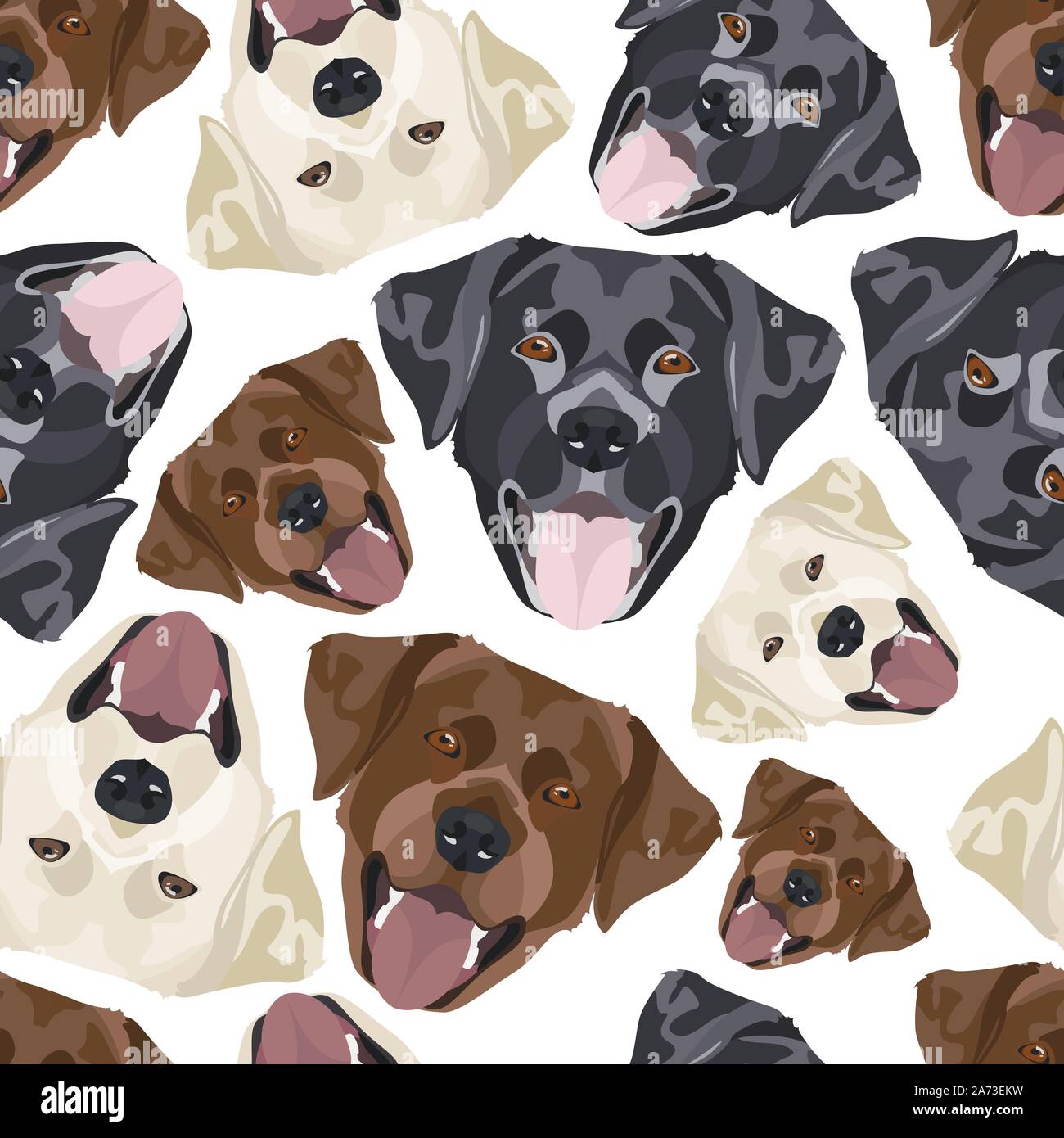 Labrador mix with its owners Stock Vector Images - Alamy