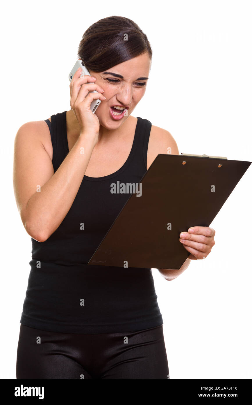 Portrait angry young woman talking hi-res stock photography and images ...