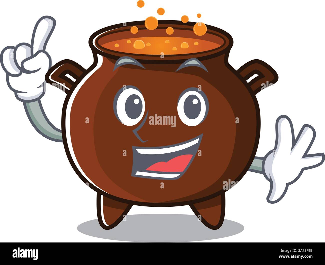 Finger miniature cauldron in the a cartoon Stock Vector Image & Art - Alamy