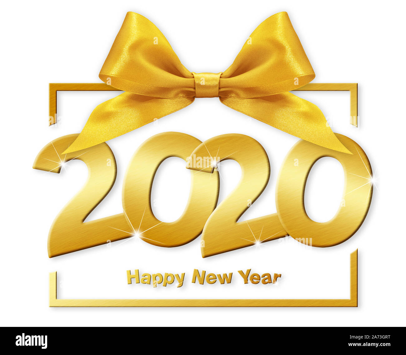 2020 golden text illustration hi-res stock photography and images - Alamy