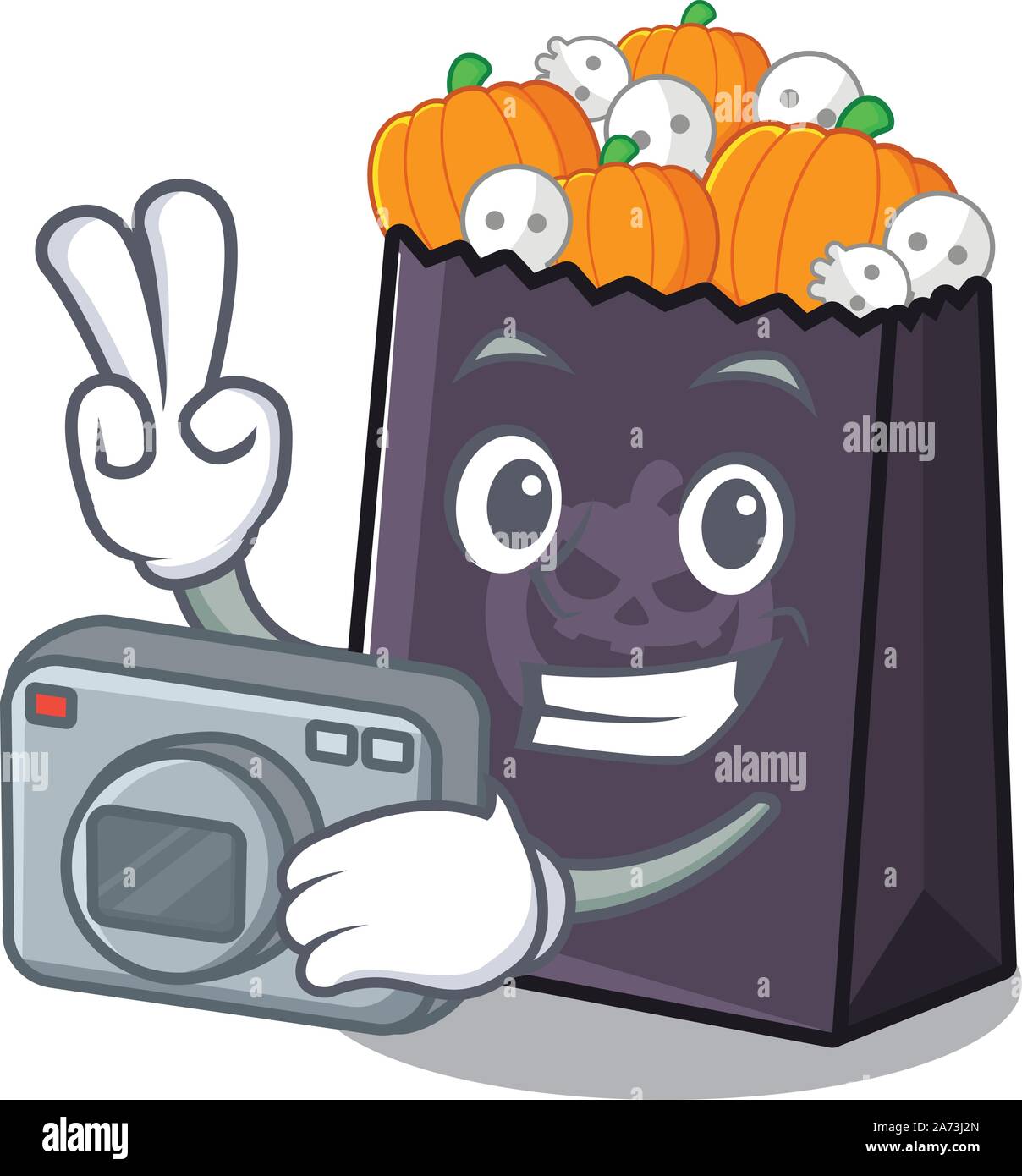 Photographer halloween bag in the a cartoon Stock Vector Image & Art ...