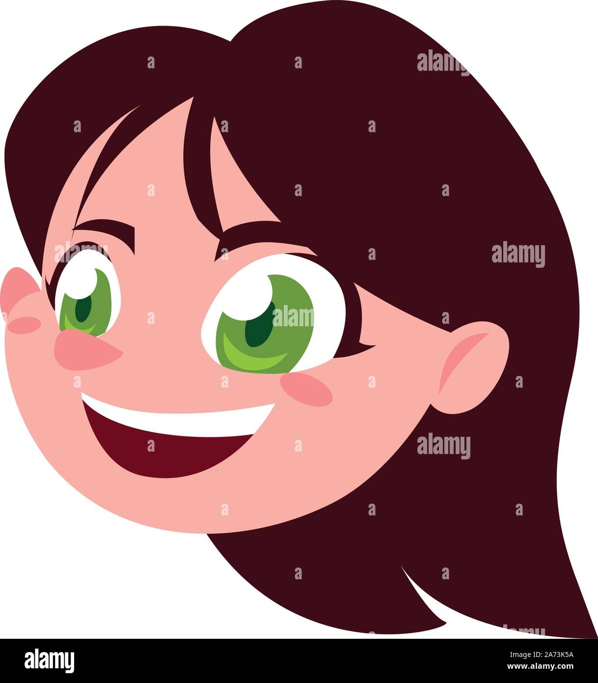 Girl cartoon head design, Kid childhood little people lifestyle and ...