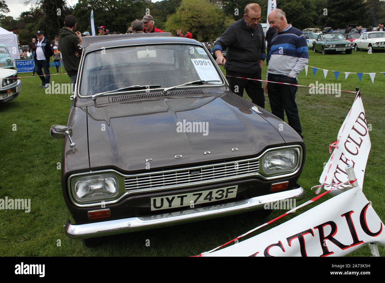 Front View of a brown 1968 Ford Escort saloon Stock Photo - Alamy