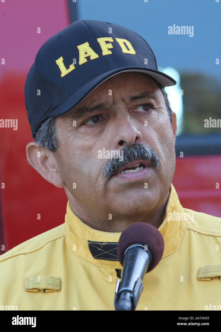 Los Angeles, Ca. 29th Oct, 2019. LAFD Chief Chief Ralph M. Terrazas, at ...