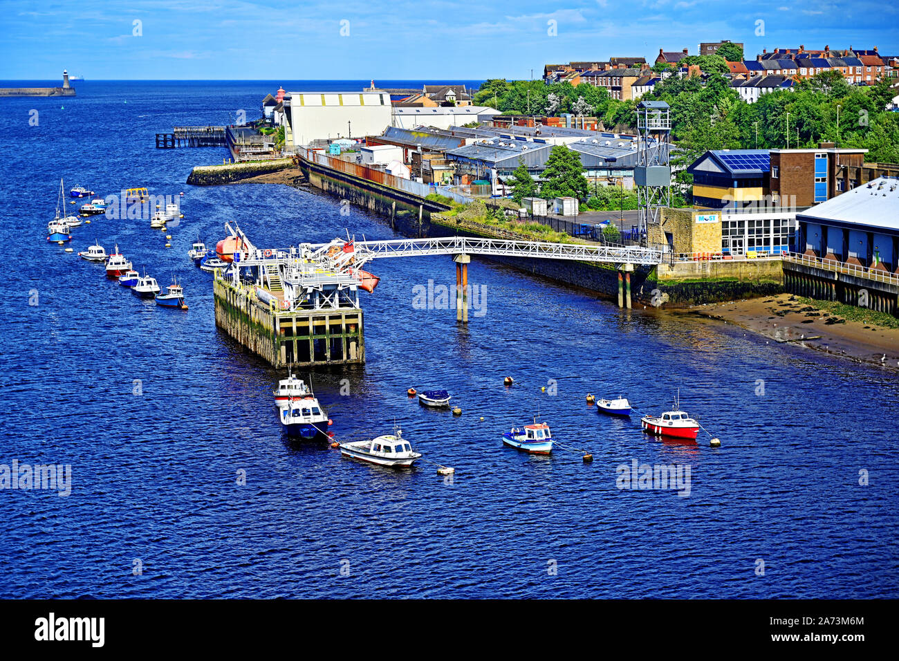 South Shields Marine Safety Centre with training lifeboats Stock Photo ...