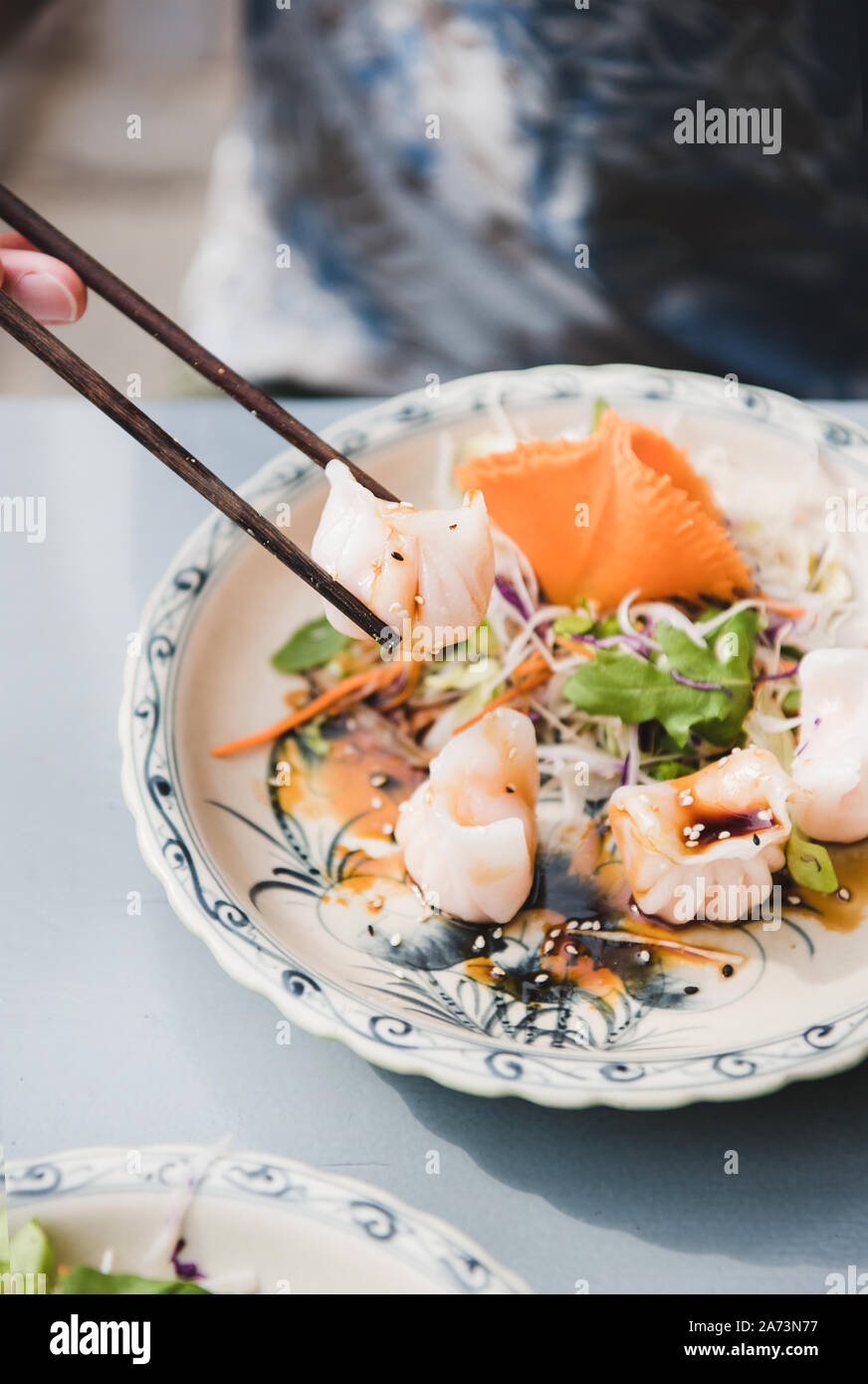 Woman Eating Dim Sum High Resolution Stock Photography and Images - Alamy