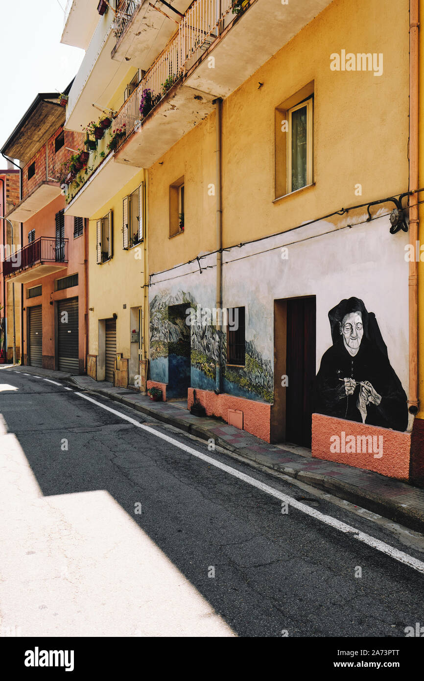 Villagrande strisaili mural hi-res stock photography and images - Alamy
