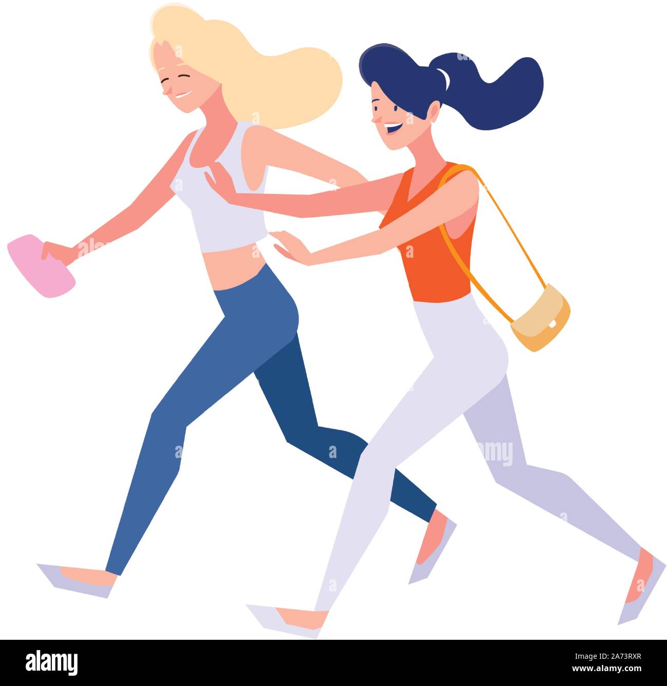 Women friends design, woman girl female avatar person and people theme ...